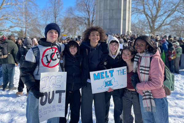 Brooklyn Tech Students Walk Out of School to 'Melt ICE'